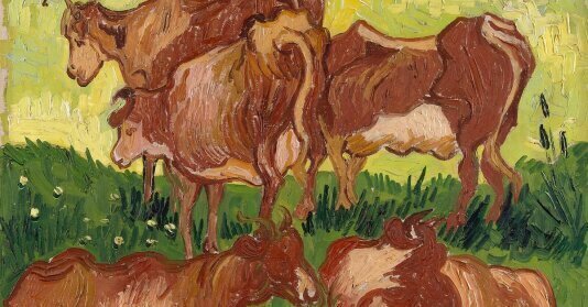 Cows by Vincent van Gogh – Art print, wall art, posters and framed art