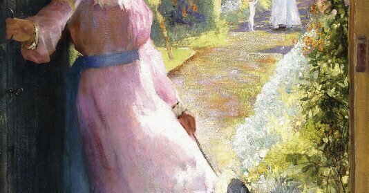 The Artist's Wife Welcoming her Sister by Alfred Sangster – Art print ...