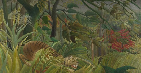 Tiger in a Tropical Storm by Henri Rousseau – Art print, wall art ...