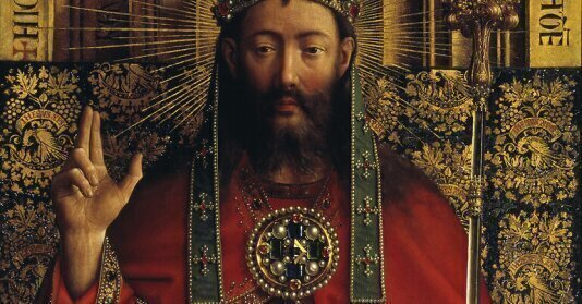 Altarpiece of the Mystic Lamb (Father God, detail) by Jan van Eyck ...