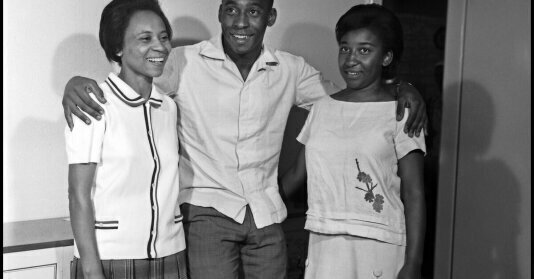 Pelé at home with his mother and his sister by anonymous – Art print ...